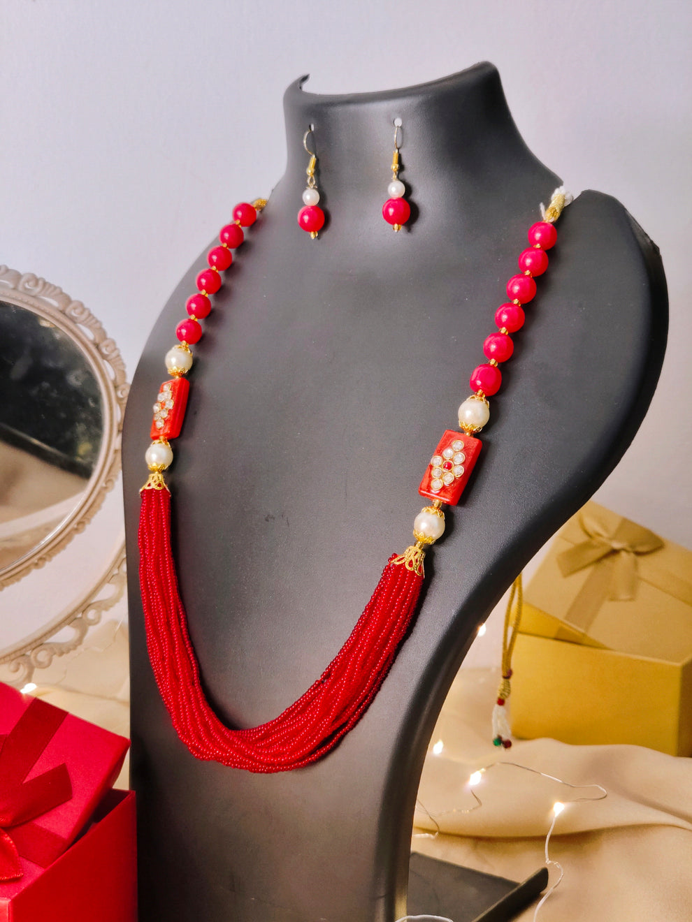 Moti Mala Necklace Set for Weddings, Festivals & Gifting from the hous