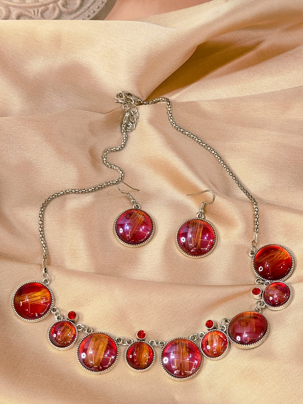 Maanik Necklace Set Collection from Mrigaya by Nandini comes with earr